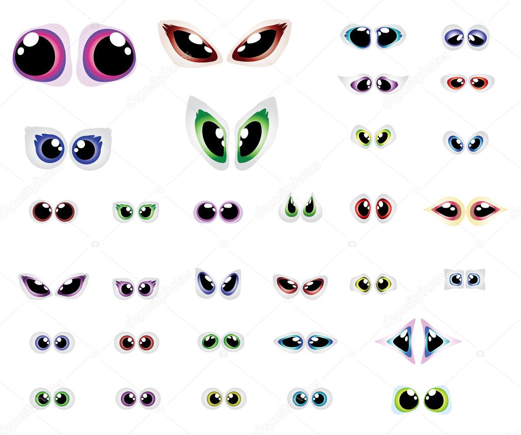 Ojos de dibujos animados vector, gráfico vectorial © newelle imagen ...