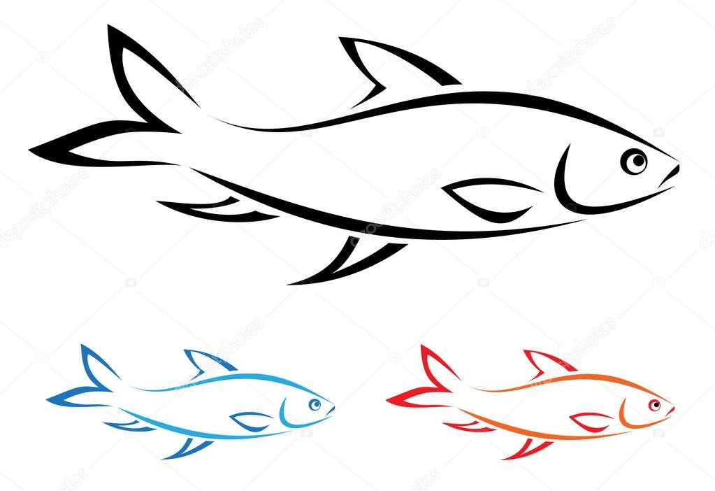 imagem vetorial de um peixe — Vetor de Stock © yod67 #30175769