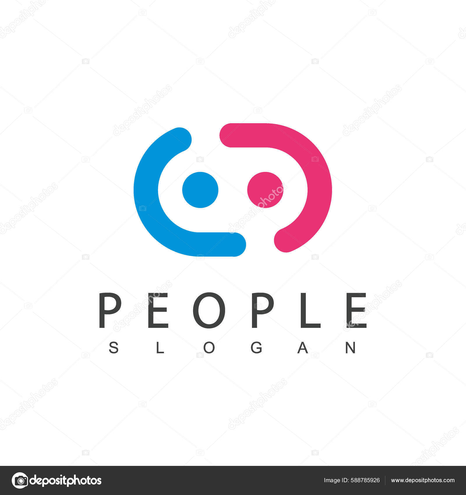 Vector Del Logotipo Gente Fondo Blanco Aislado Vector de stock ...