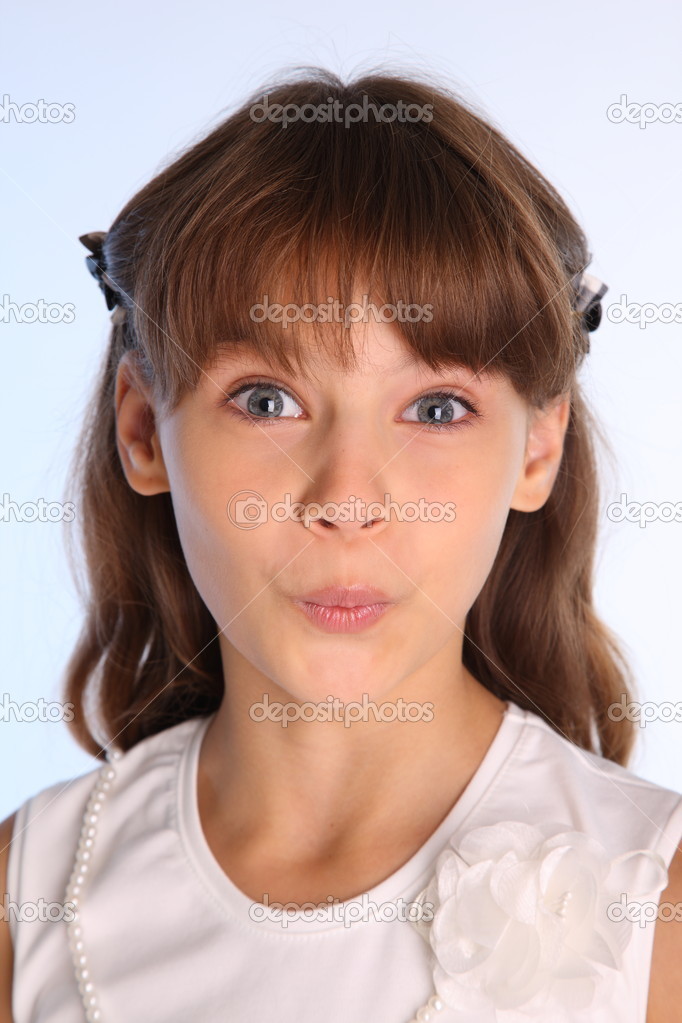 Little girl posing faces — Stock Photo © AntonioClemens #14646681