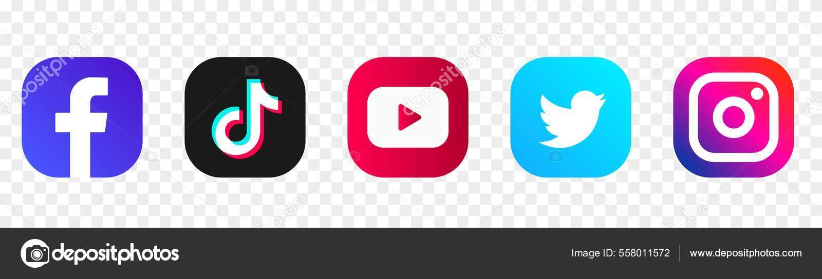 Facebook And Twitter Logos