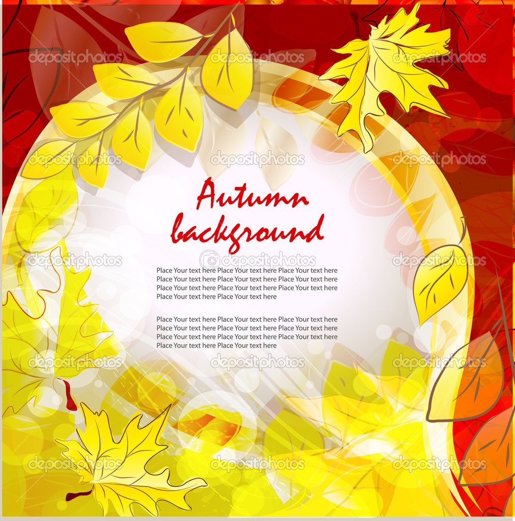 Autumn vector background Stock Vector Image by ©Kazlouskaya #37119449