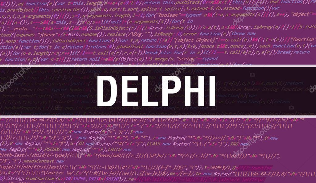 Delphi texto escrito en el código de programación abstracta tecnología de fondo de desarrollador ...
