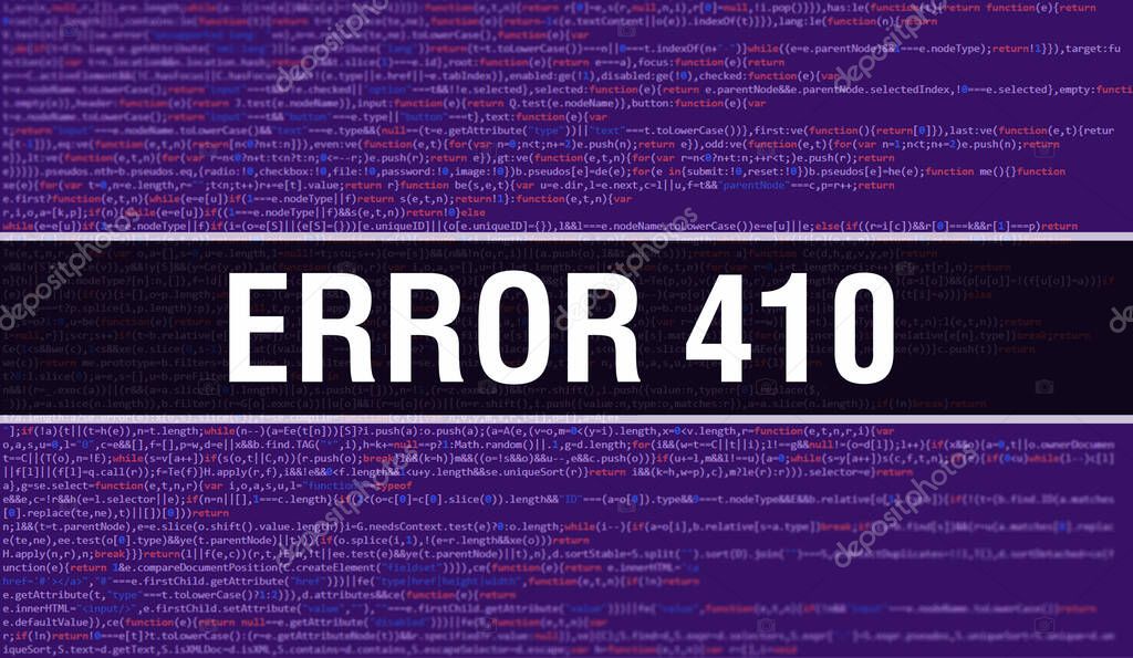 Concepto de error 410 con partes aleatorias del código de programa ...