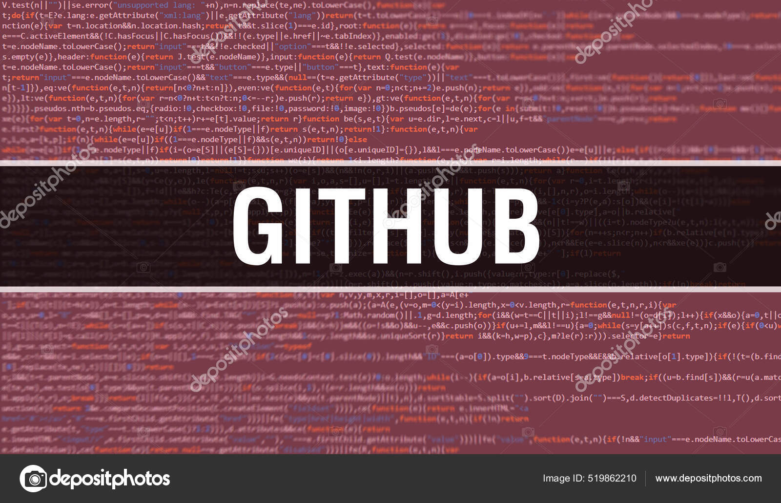 Github Concept Illustration Using Code Developing Programs App Github Website — Stock Photo ...