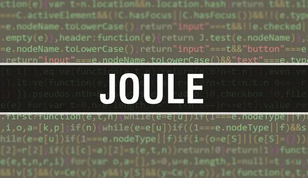 Joule con fondo de tecnolog a digital de c digo binario. Fondo abstracto con c digo de programa ...