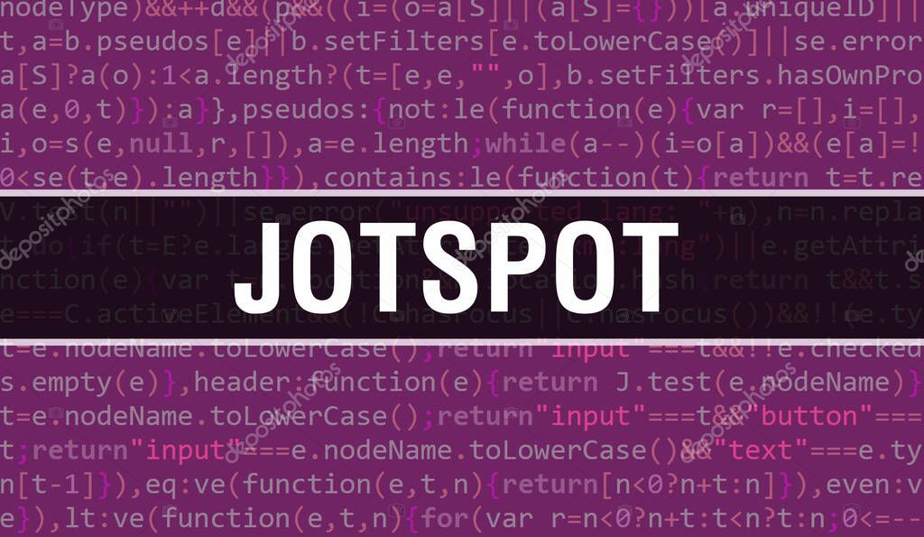 JotSpot con texto de código java digital. Concepto vectorial de ...