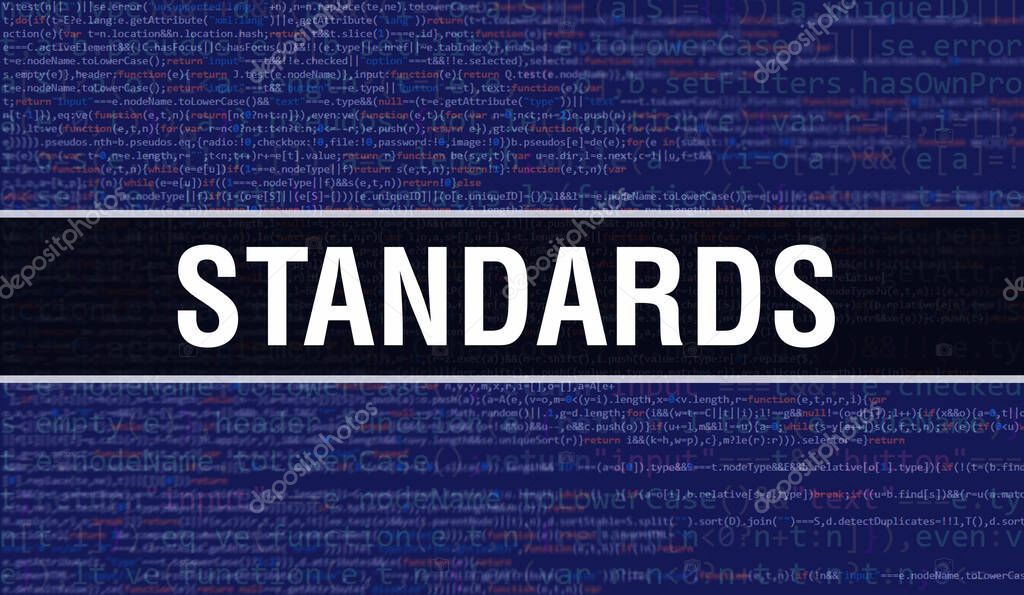 estándares con texto de código java digital. estándares y software ...