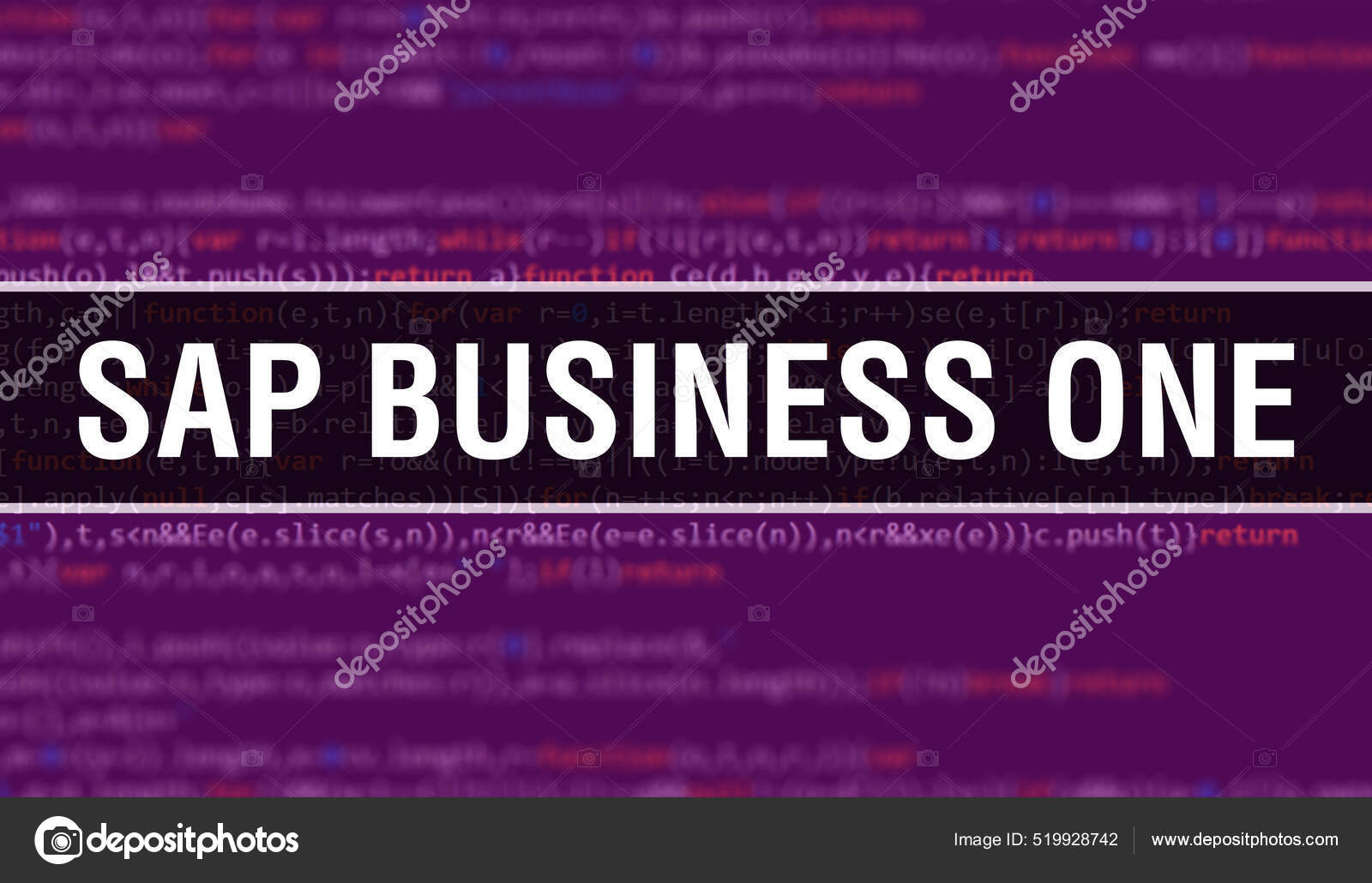 Sap Business One Text Written Programming Code Abstract Technology ...