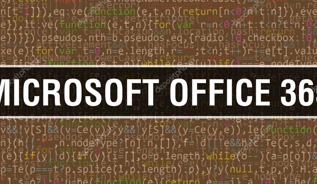 Microsoft Office 365 con fondo de tecnología digital de código binario ...