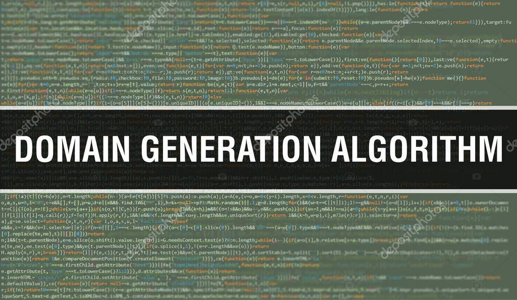 Algoritmo de generación de dominio con fondo de tecnología digital de código binario ...