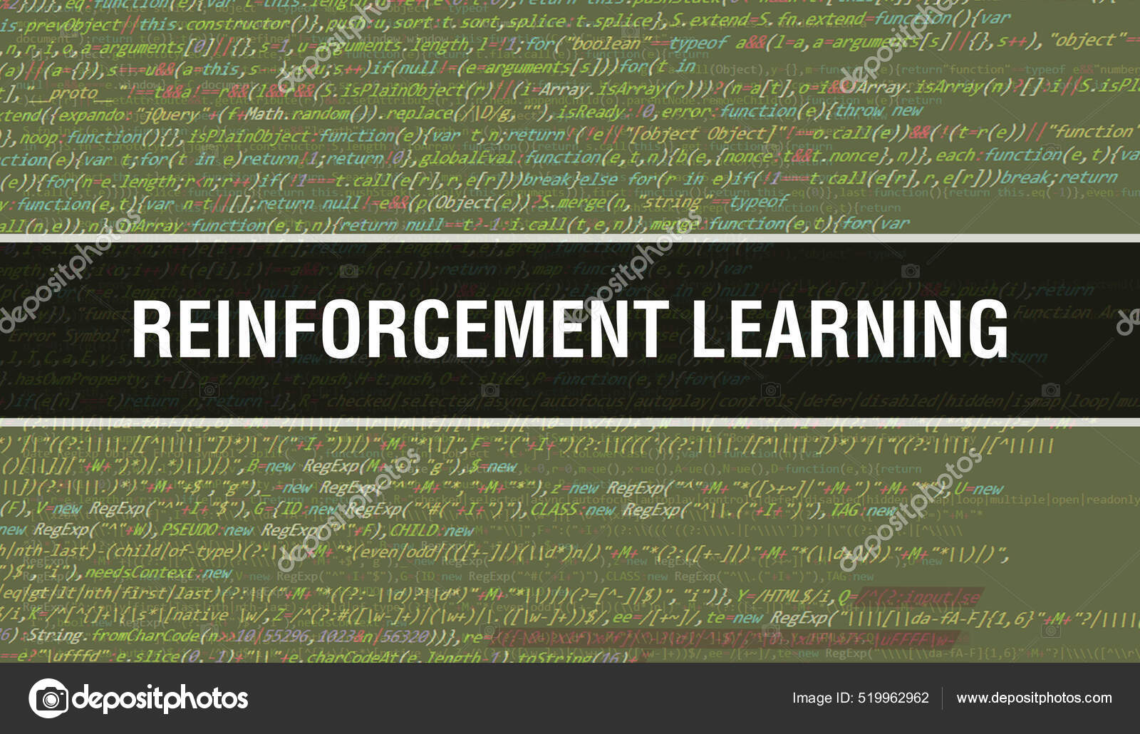 Reinforcement Learning Abstract Technology Binary Code Background ... Reinforcement Learning Abstract Technology Binary Code Background ...