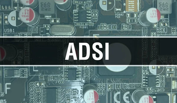ADSI concept with Electronic Integrated Circuit on circuit board. ADSI ...