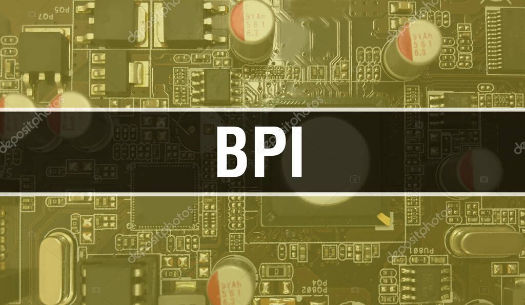 BPI con componentes electrónicos en el fondo de la placa de circuito ...