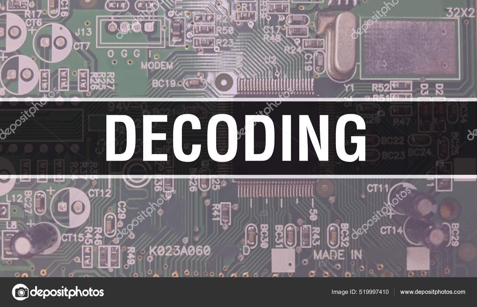 Decoding Concept Computer Motherboard Decoding Text Written Technology ... Decoding Concept Computer Motherboard Decoding Text Written Technology ...