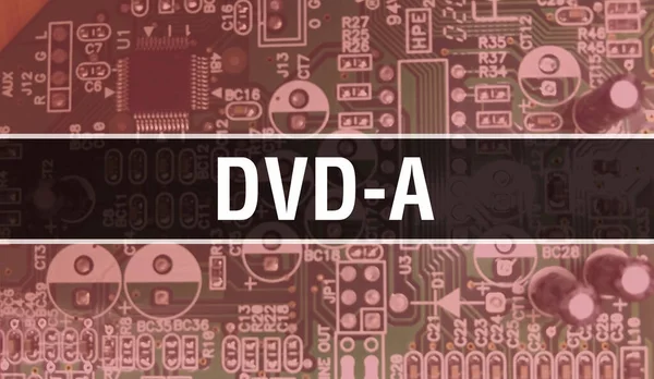 DVD-A text written on Circuit Board Electronic abstract technology ...