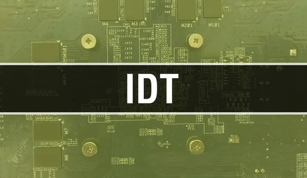 IDT with Electronic components on integrated circuit board Background ...
