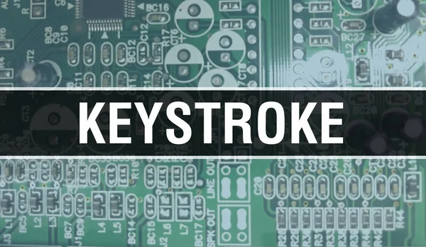 Keystroke text written on Circuit Board Electronic abstract technology ...