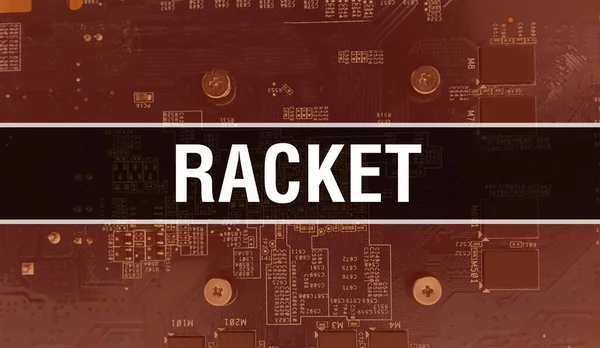 Racket with Electronic components on integrated circuit board ...