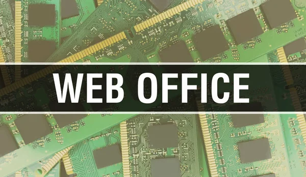Web Office with Electronic components on integrated circuit board ...