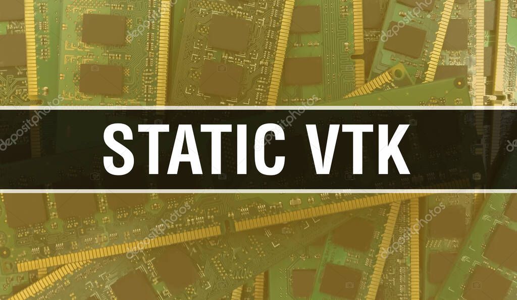 VTK estático con fondo de tecnología de hardware informático ...