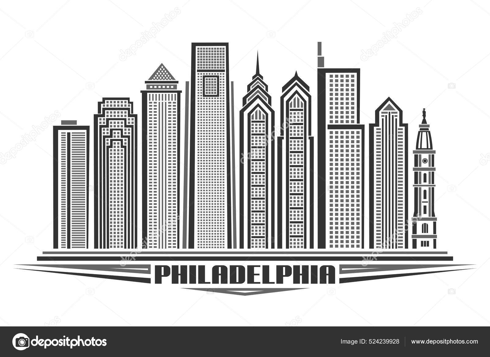 Philadelphia Skyline Outline
