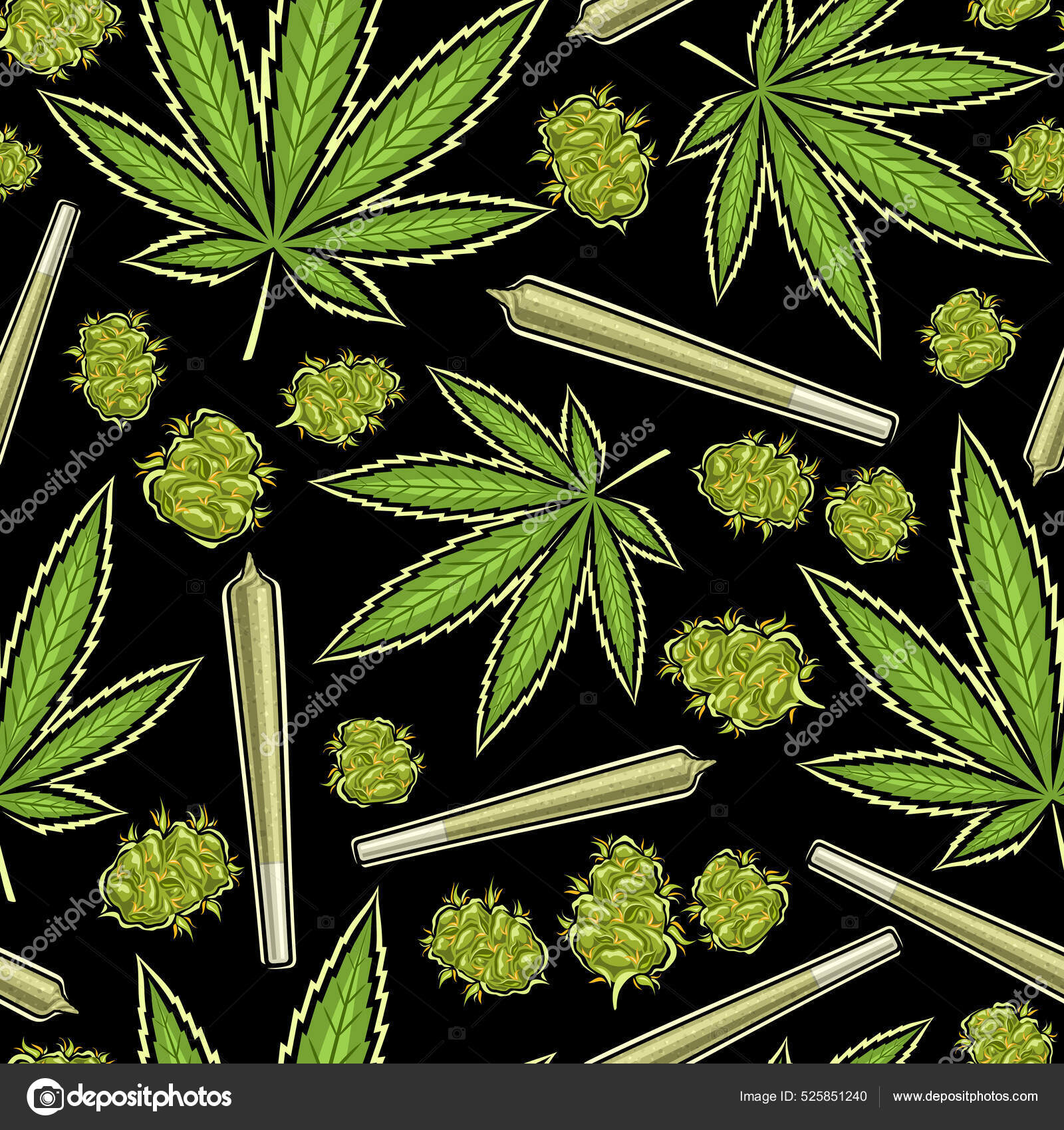 Feuille De Cannabis Art Vectoriel Cannabis Leaves Seamless Vector