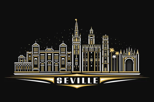 Vector Illustration Seville Horizontal Logo Linear Design Famous ...