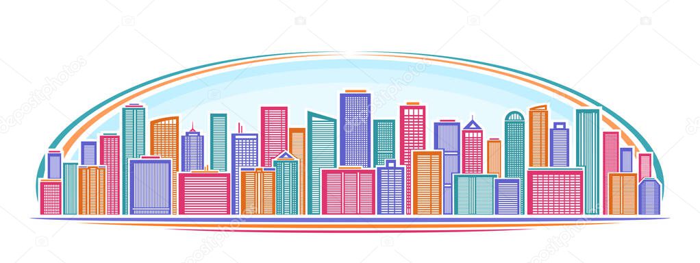 Skyline perkotaan Vector Art Stock Images | Depositphotos