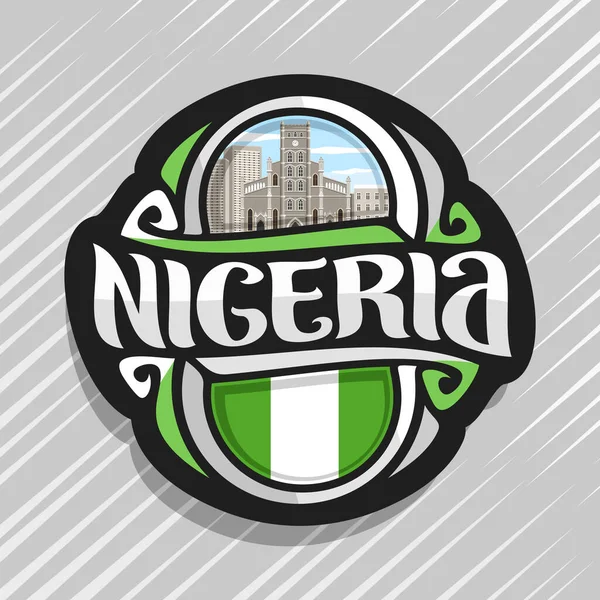 Vector Logo Nigeria Country Fridge Magnet Nigerian Flag Original Brush ...