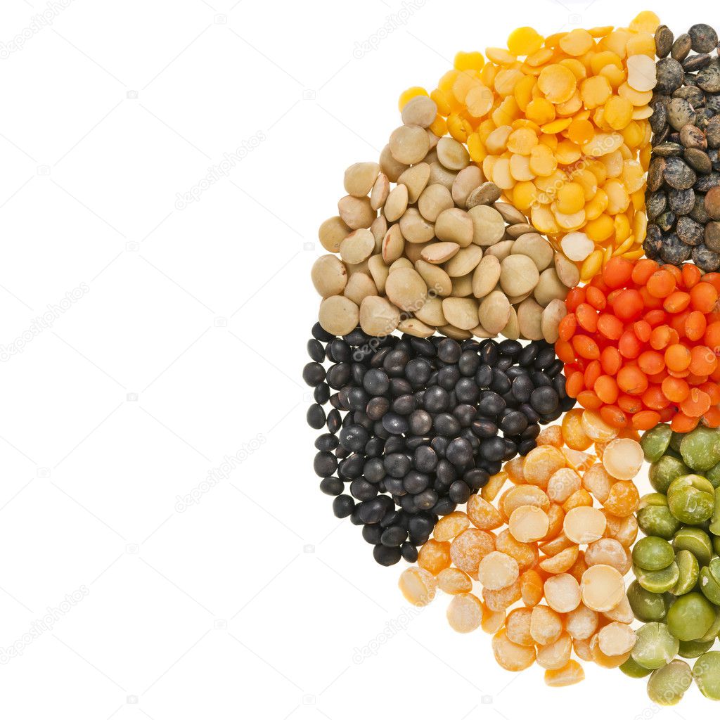 Mix from different beans, legumes, peas, lentils Stock Photo by ...