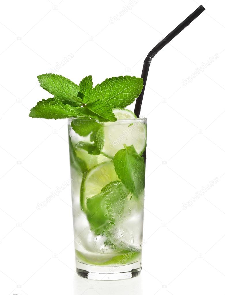 Fresh mojito isolated on white background — Stock Photo © Madllen #14159346