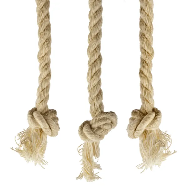 Vertical 3 ropes with knots — Stock Photo © damas2000 #11669274