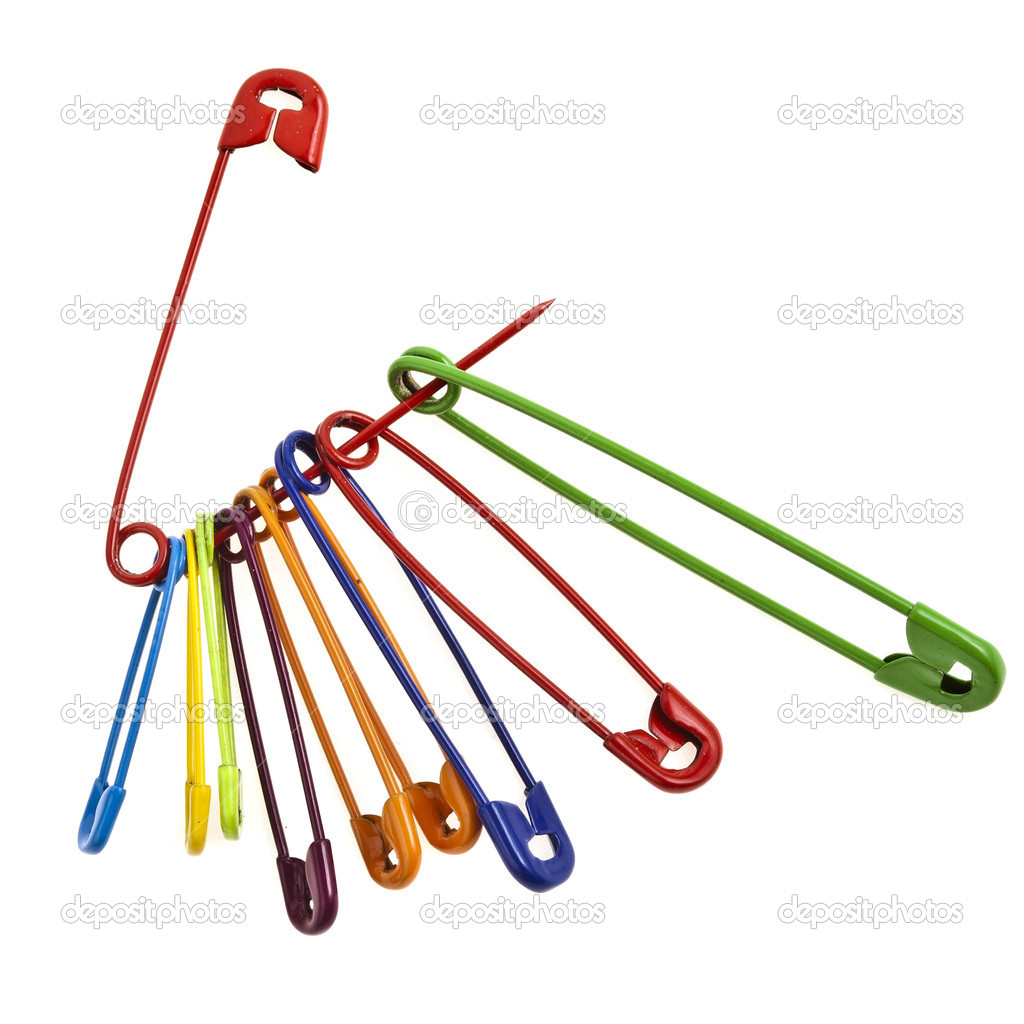 Colorful safety pins — Stock Photo © Madllen #14163189