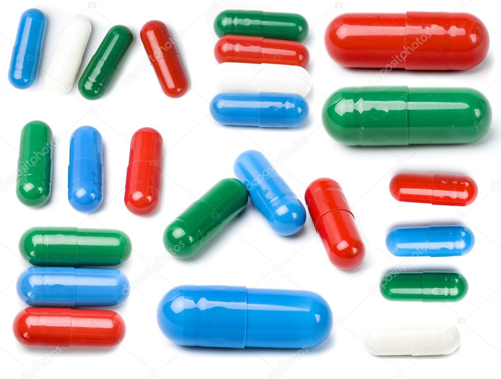 Collection of different colored pills — Stock Photo © Madllen #14163673