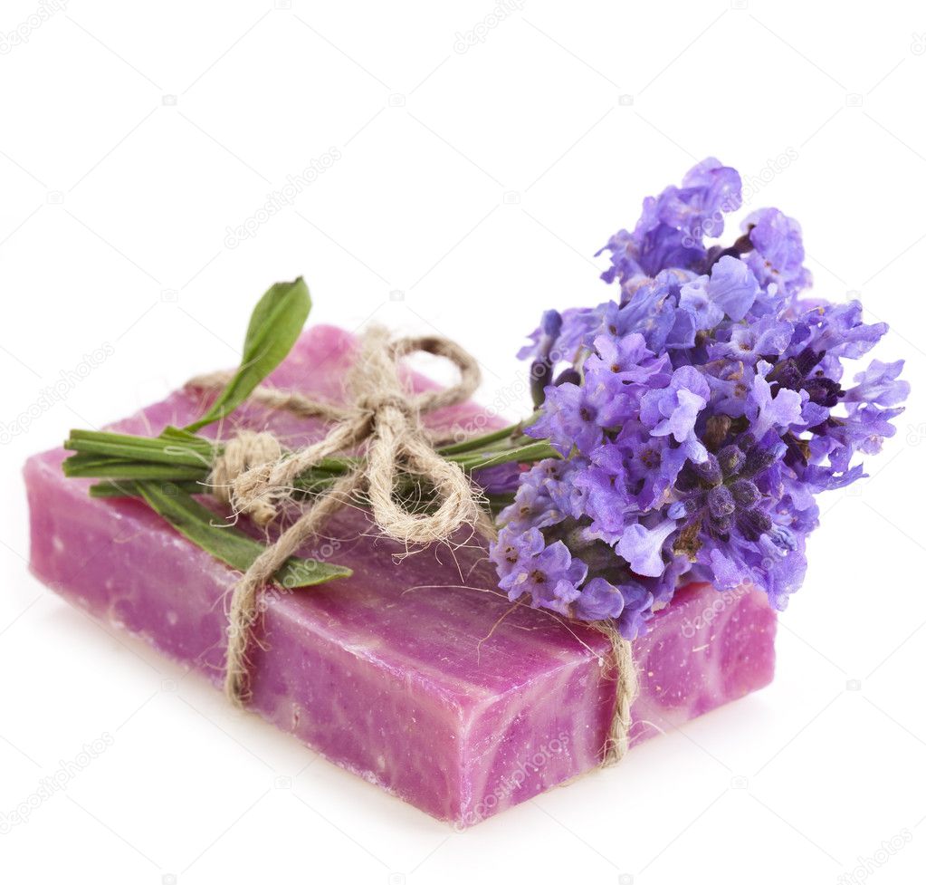 Natural handmade soap with flowers lavender — Stock Photo © Madllen ...