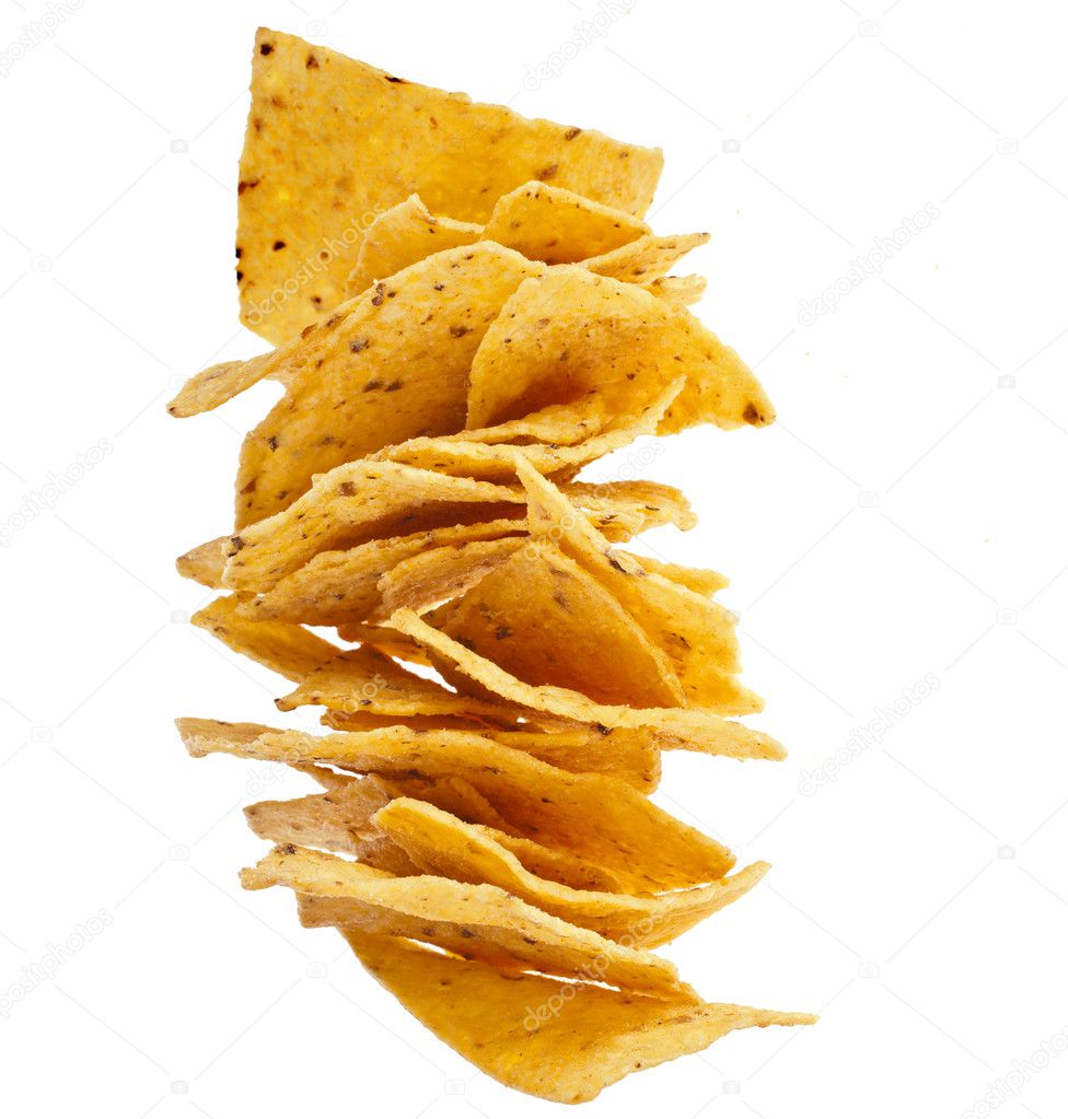 Tower heap of Mexican nachos Stock Photo by ©Madllen 50792003