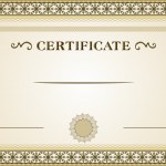 Vintage certificate with gold, luxury, ornamental frames Stock Vector ...