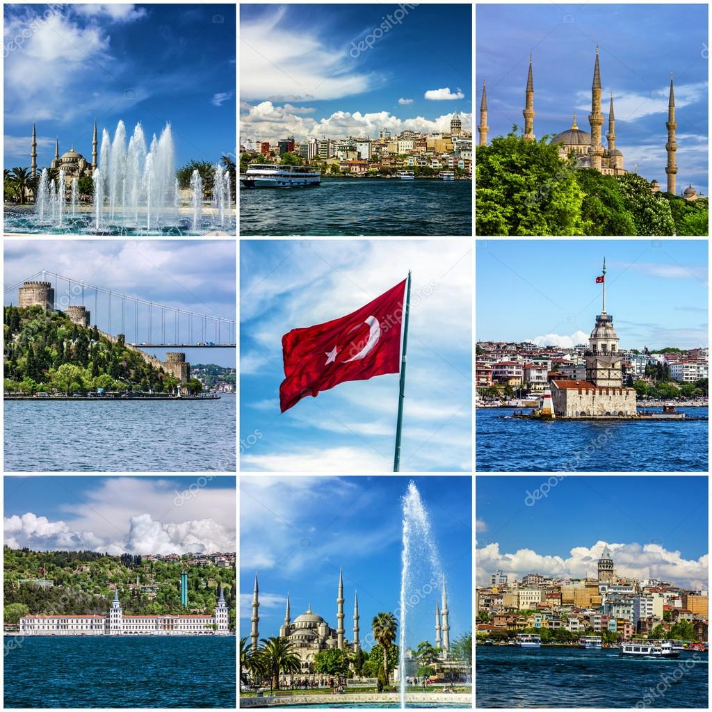 Collage Istanbul landmarks, Turkey — Stock Photo © Vlada.Z #49852779
