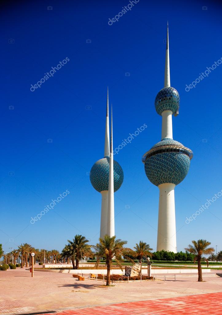 These beautiful architectural structures are icons of the Kuwait City ...