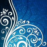 Blue scroll shape Stock Vector Image by ©hugolacasse #6059042