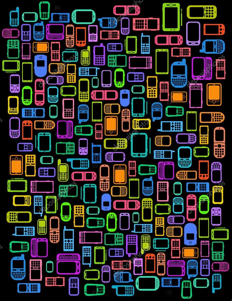 Cellphones and smartphones Background Stock Vector Image by ©renomartin ...