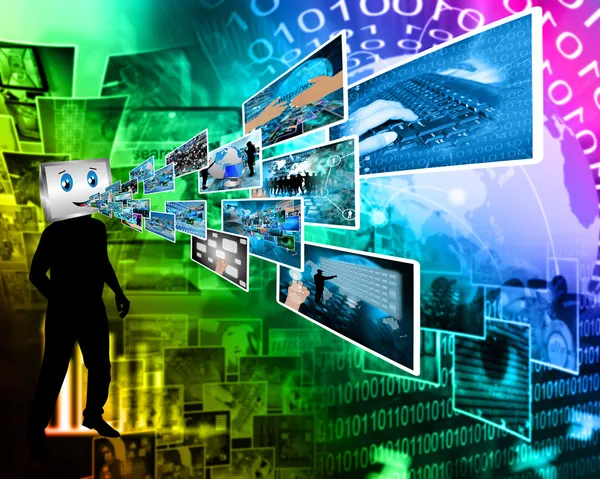 Cheerful computer - Stock Image - Everypixel