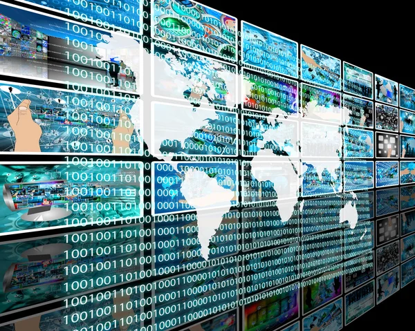 The Earth and binary code - Stock Image - Everypixel