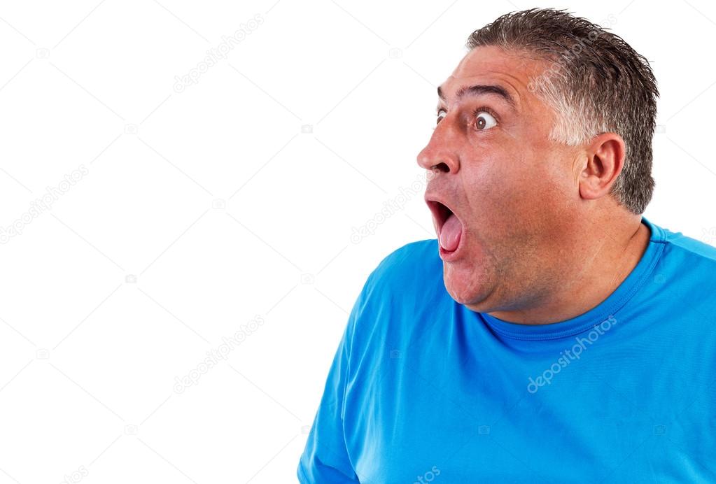 hombre con expresión de asombro — Foto de stock © jinga80 #18808687