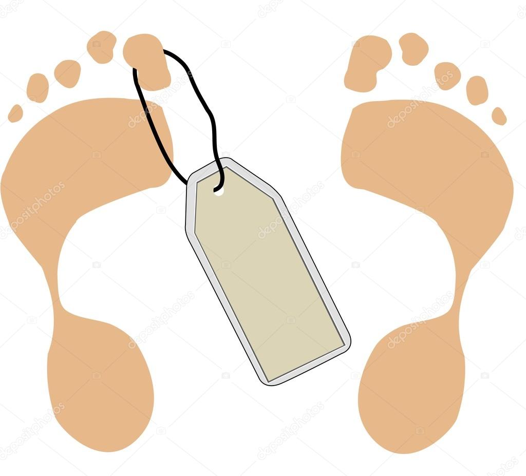 Feet with a tag Stock Photo by ©willeecole 24455351