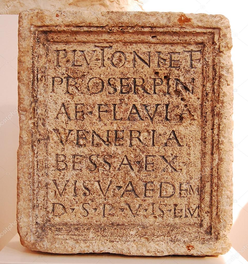 Ancient stone sign Stock Photo by ©Bogu 13693180