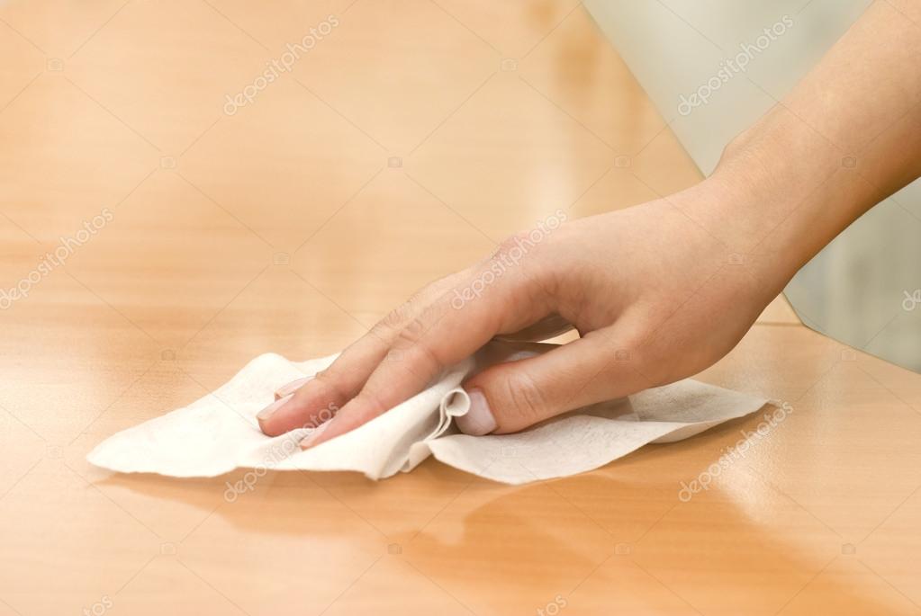 Hand with wet wipe — Stock Photo © vedmed85autor #13686240