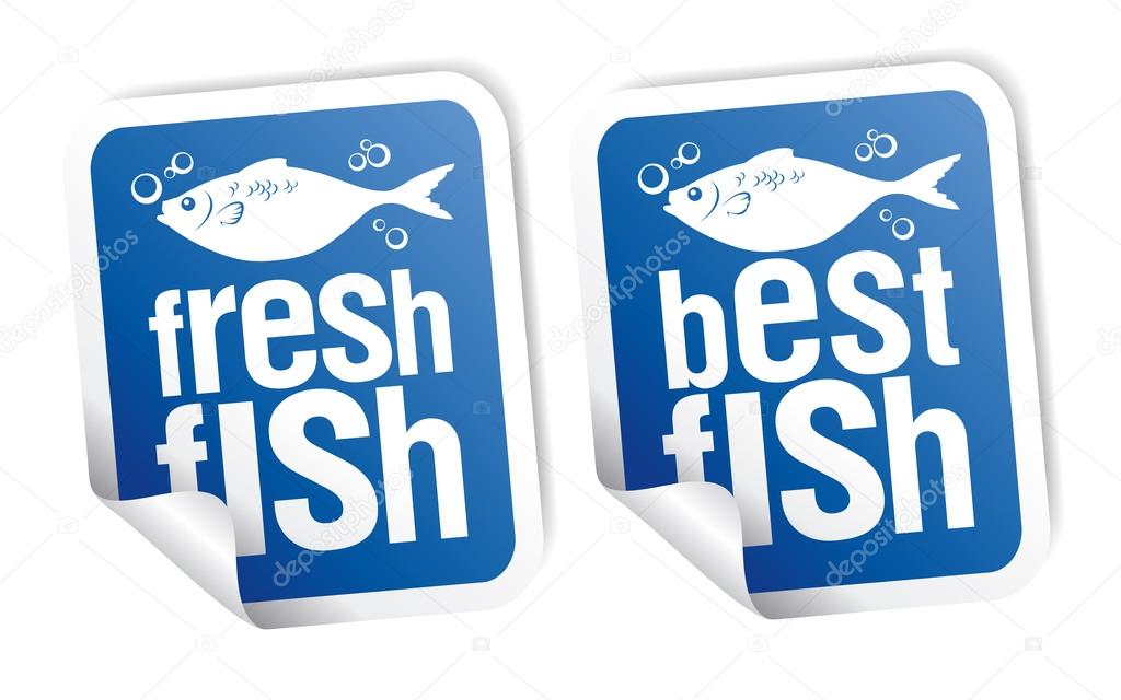 Best fish stickers Stock Vector Image by ©slena #14210803