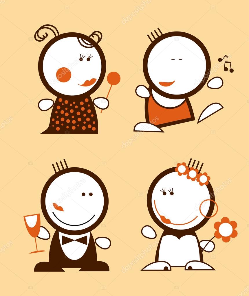 Funny icons Stock Vector by ©slena 14210946